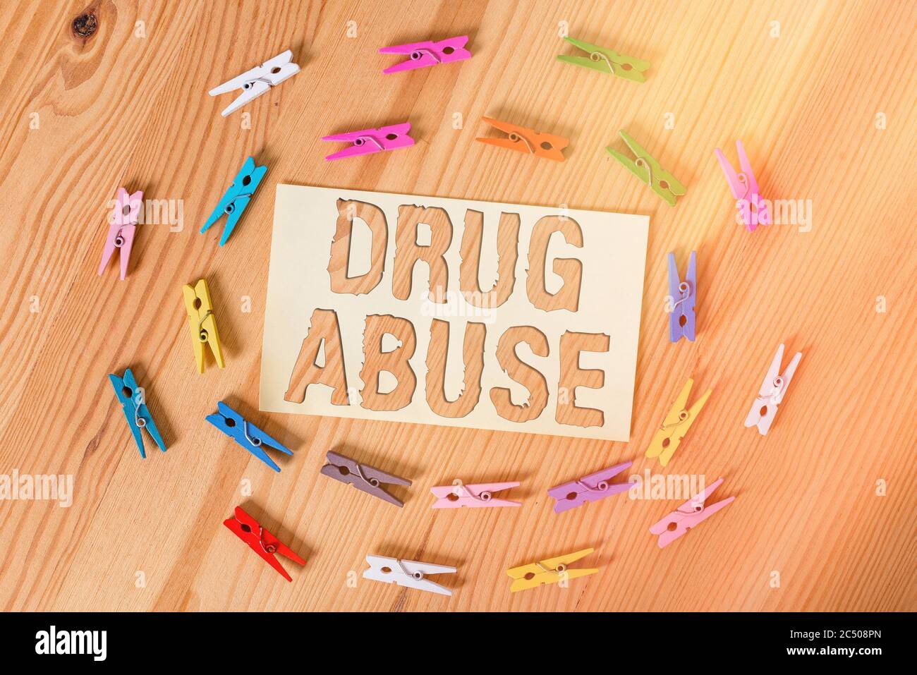 Text sign showing Drug Abuse. Business photo showcasing the habitual ...