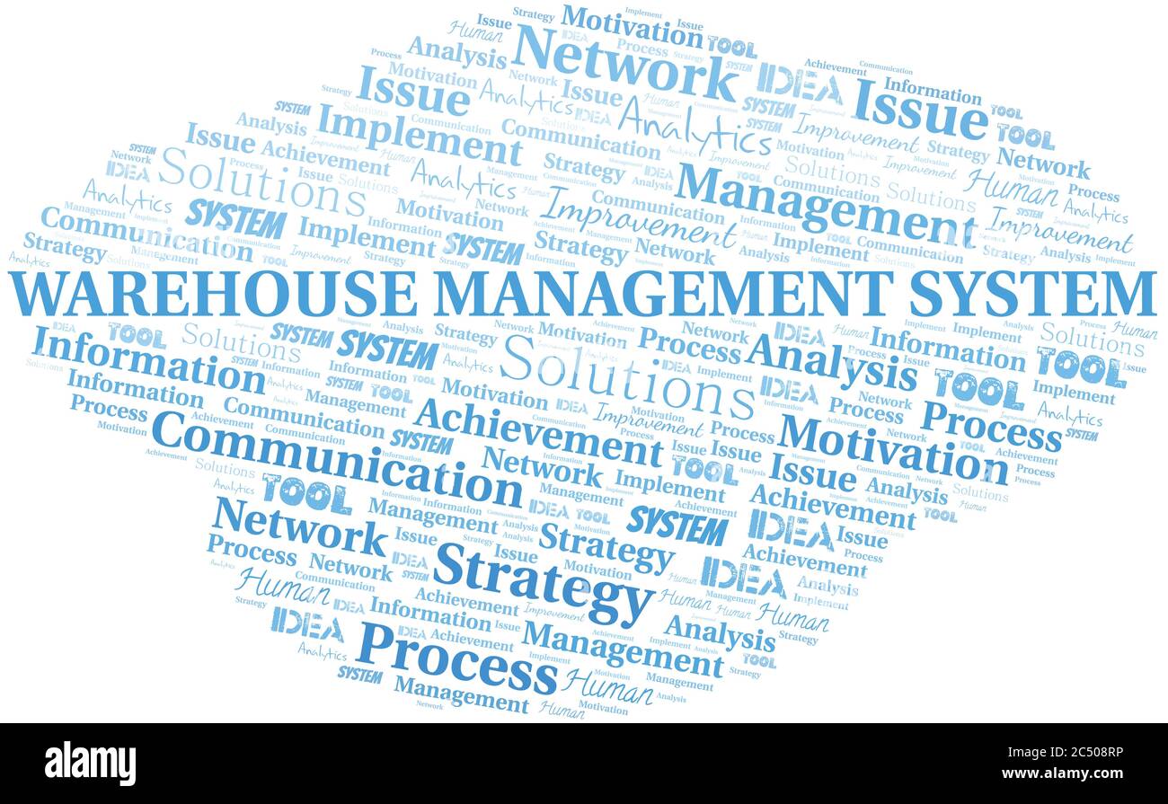 Warehouse Management System typography vector word cloud. Wordcloud ...