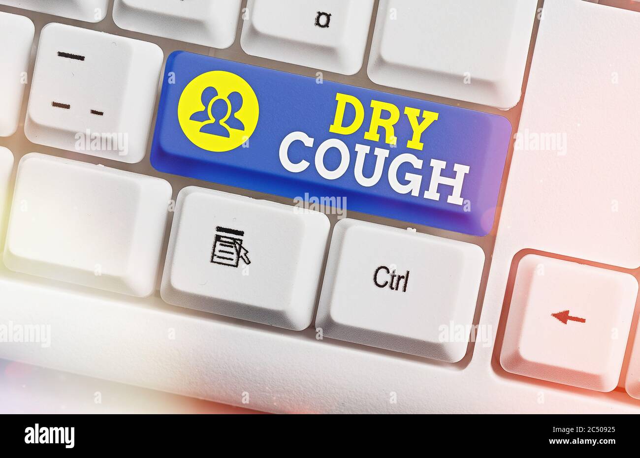 Text sign showing Dry Cough. Business photo text cough that are not ...