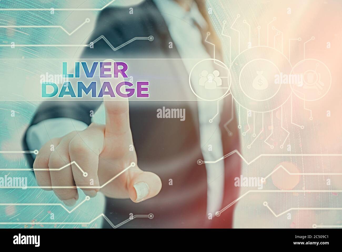 Writing note showing Liver Damage. Business concept for any disorder of ...