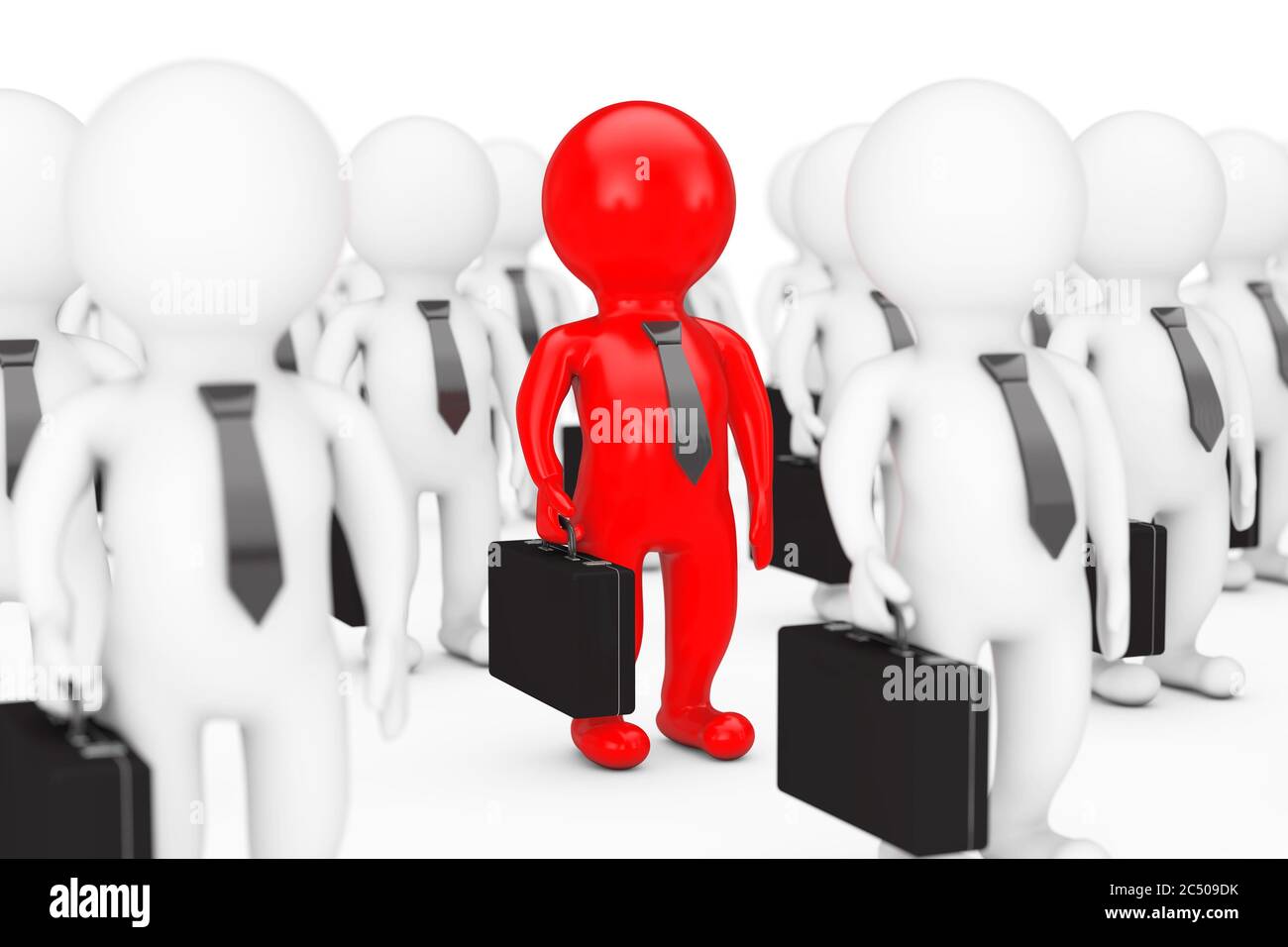 3d small people leader team hi-res stock photography and images - Alamy