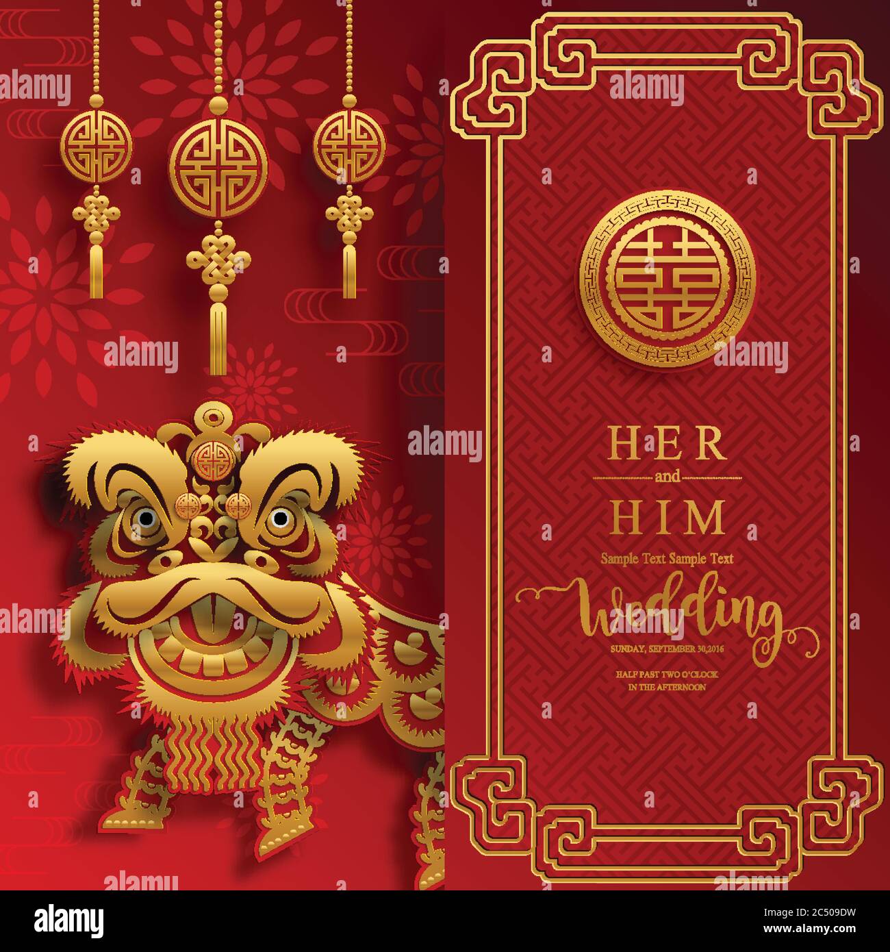 China marriage ceremony Stock Vector Images - Alamy
