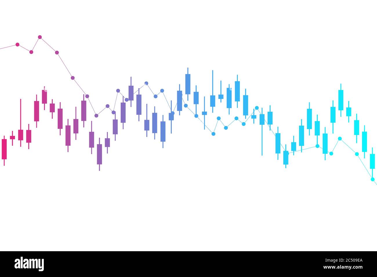 Stock Market Or Forex Trading Graph Chart In Financial Market Vector