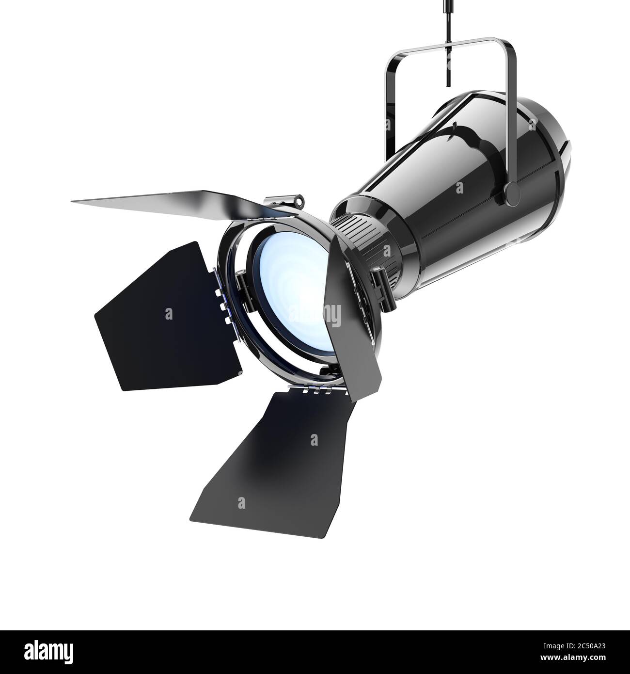 Metal Modern Spotlight Suspend from Ceiling on a white background. 3d ...