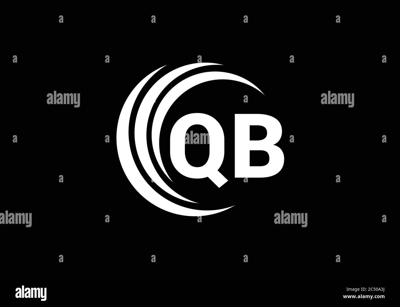 Initial Monogram Letter Q B Logo Design Vector Template. Q B Letter ...