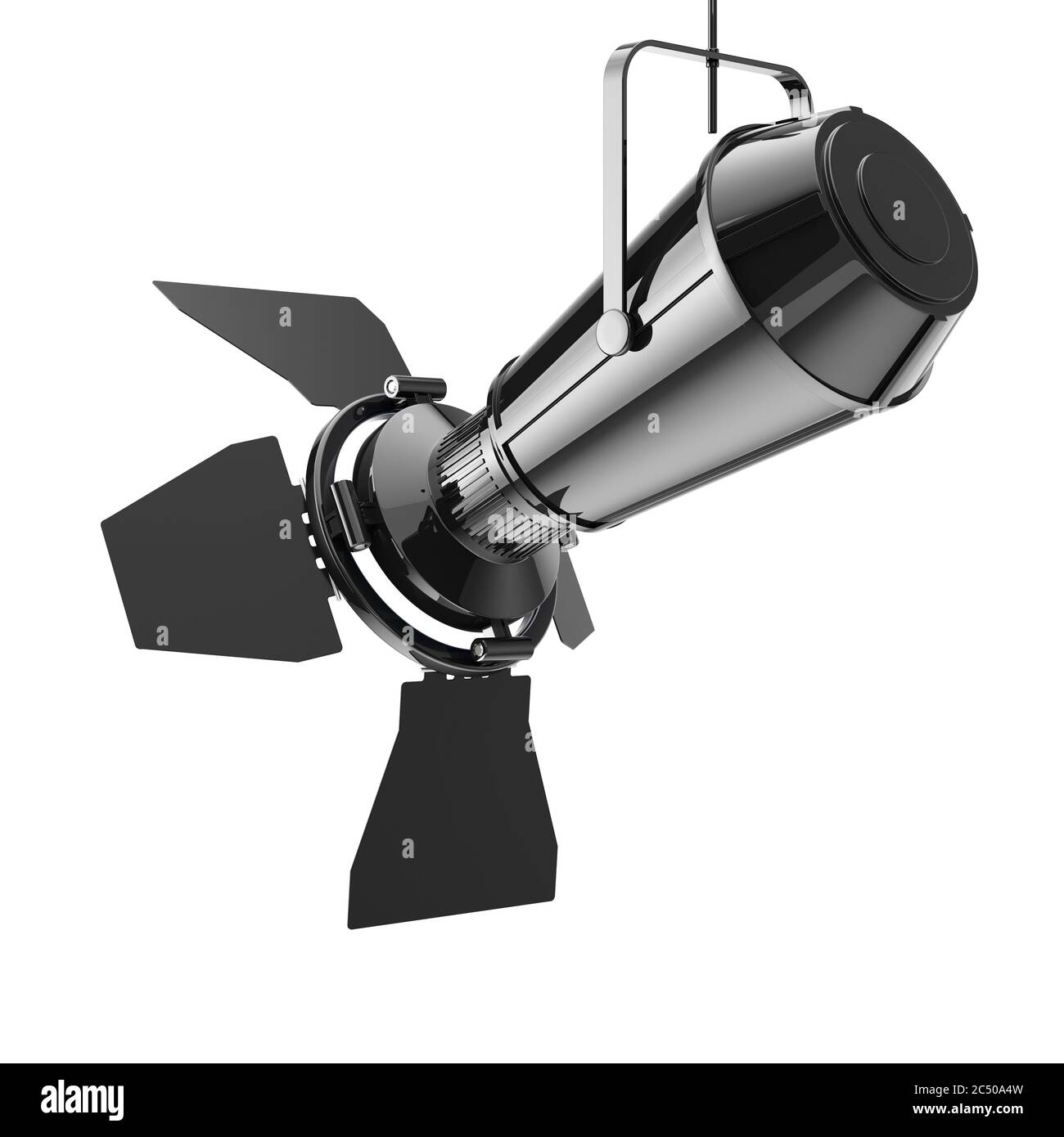 Metal Modern Spotlight Suspend from Ceiling on a white background. 3d ...