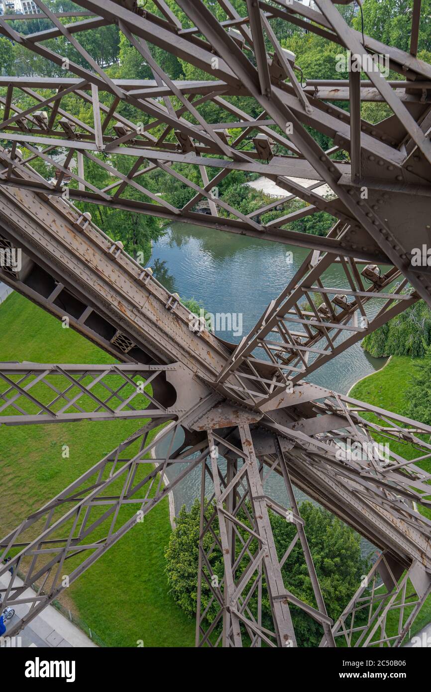 View from inside eiffel tower hi-res stock photography and images - Alamy