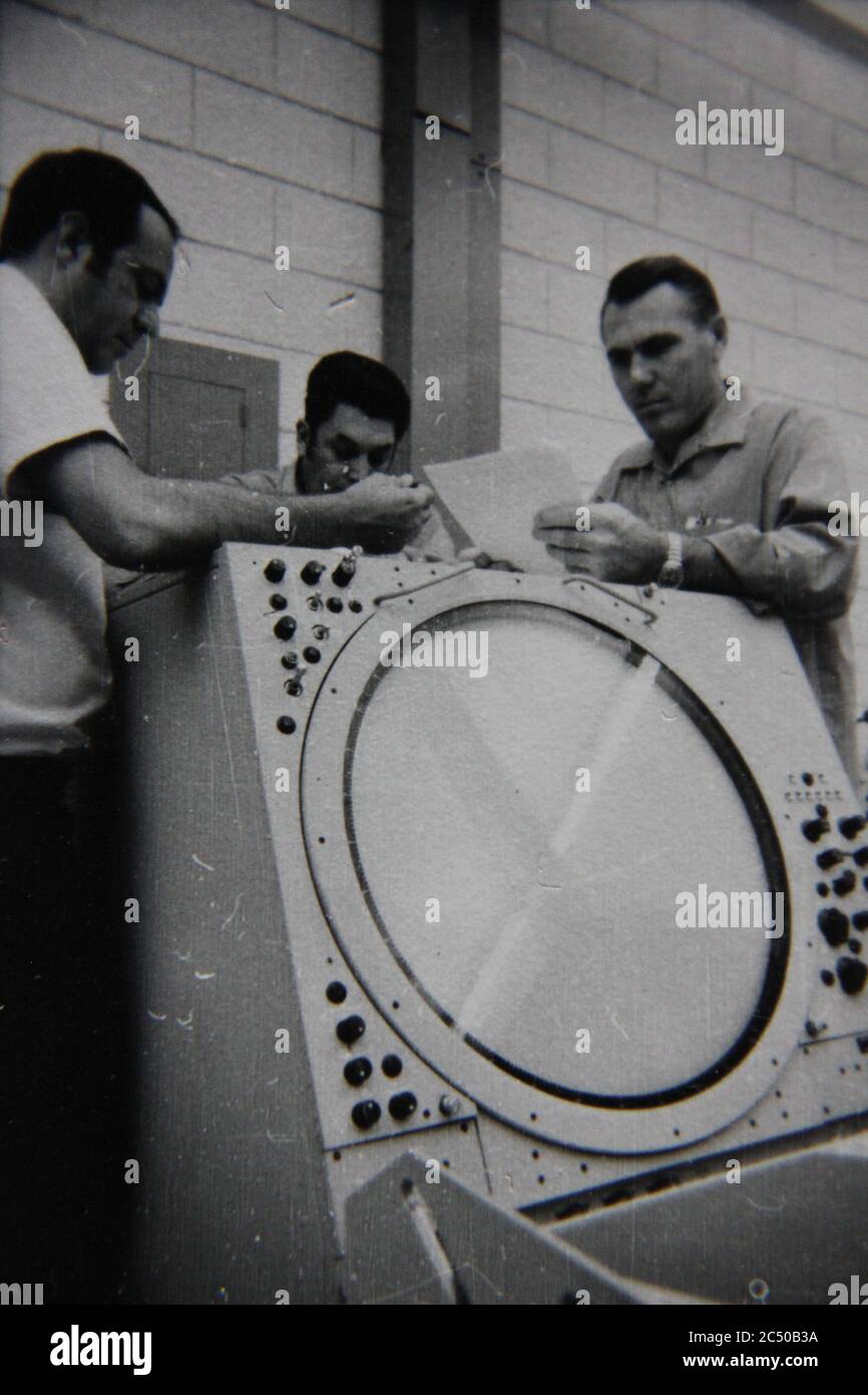 Fine 70s vintage black and white photography of three professionals ...