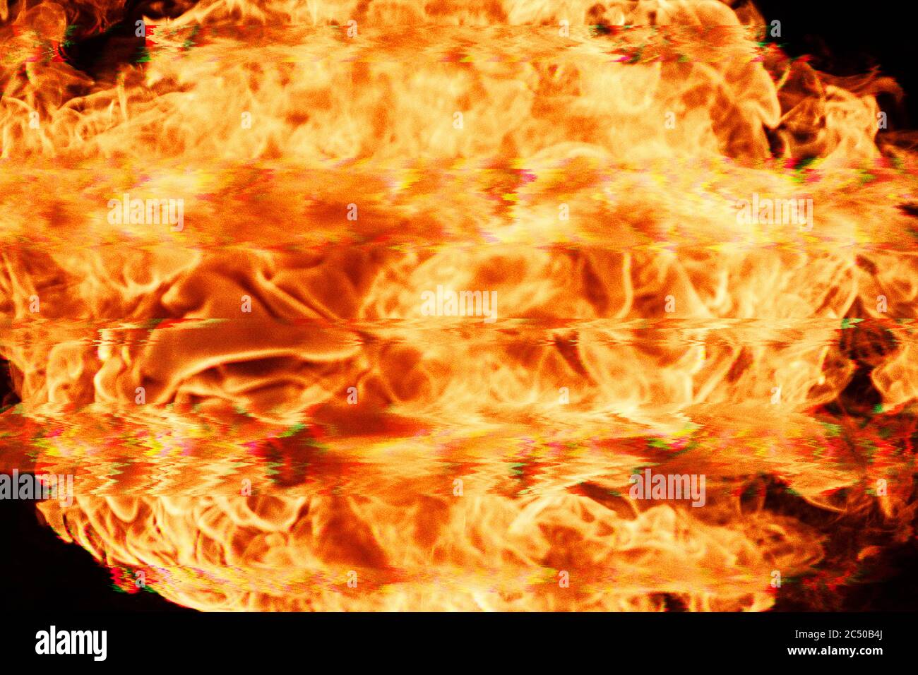 Glitch Fire flames background. Unique Design Abstract Digital Pixel ...