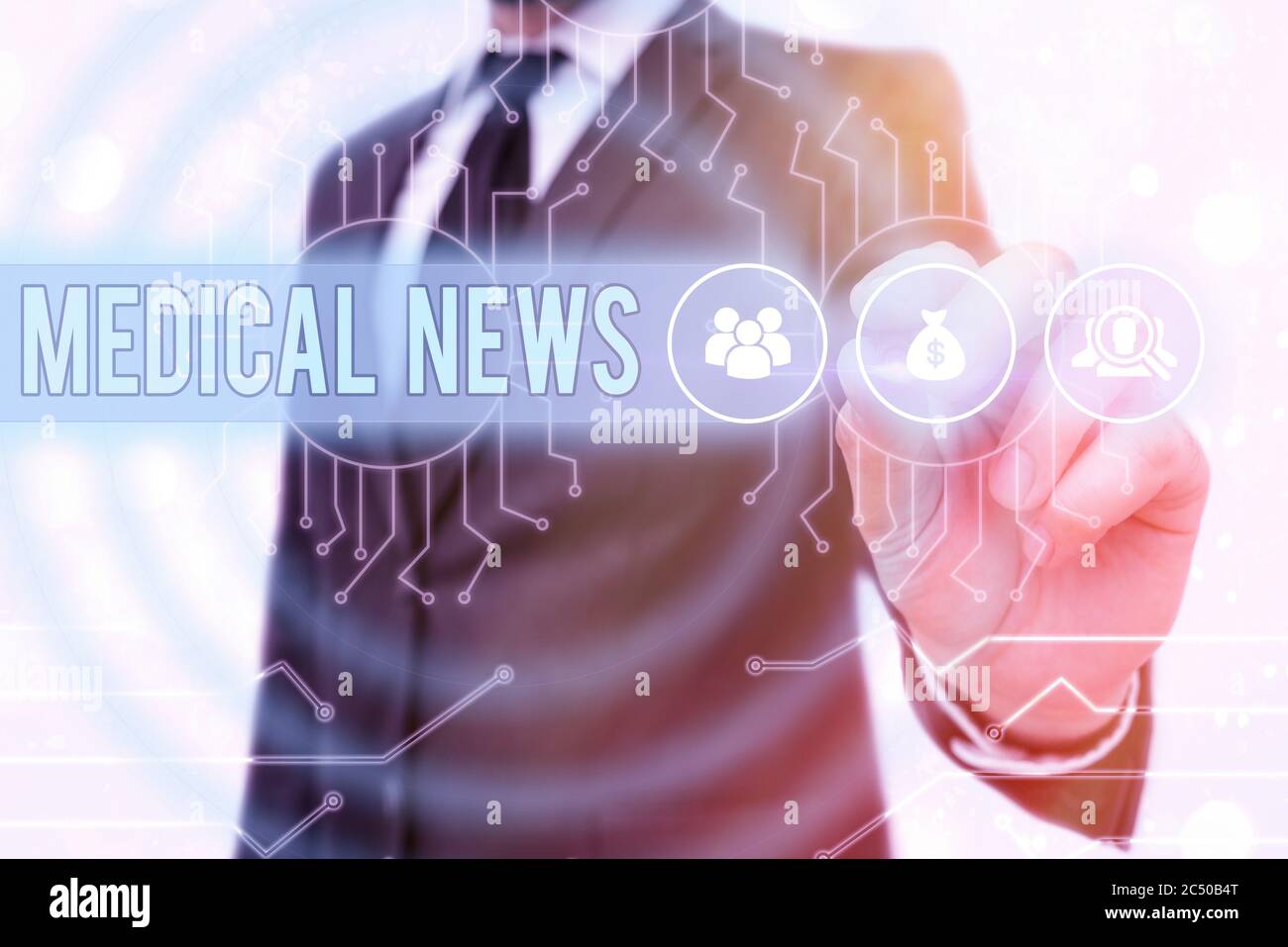 Word writing text Medical News. Business photo showcasing report or noteworthy information on a ...