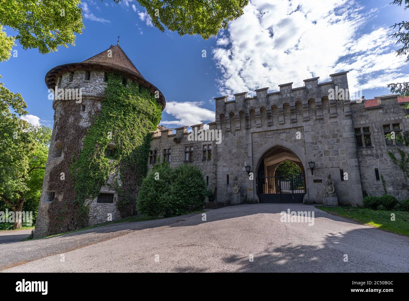 Entrance gate of medieval Smolenice castle, Slovakia Stock Photo - Alamy