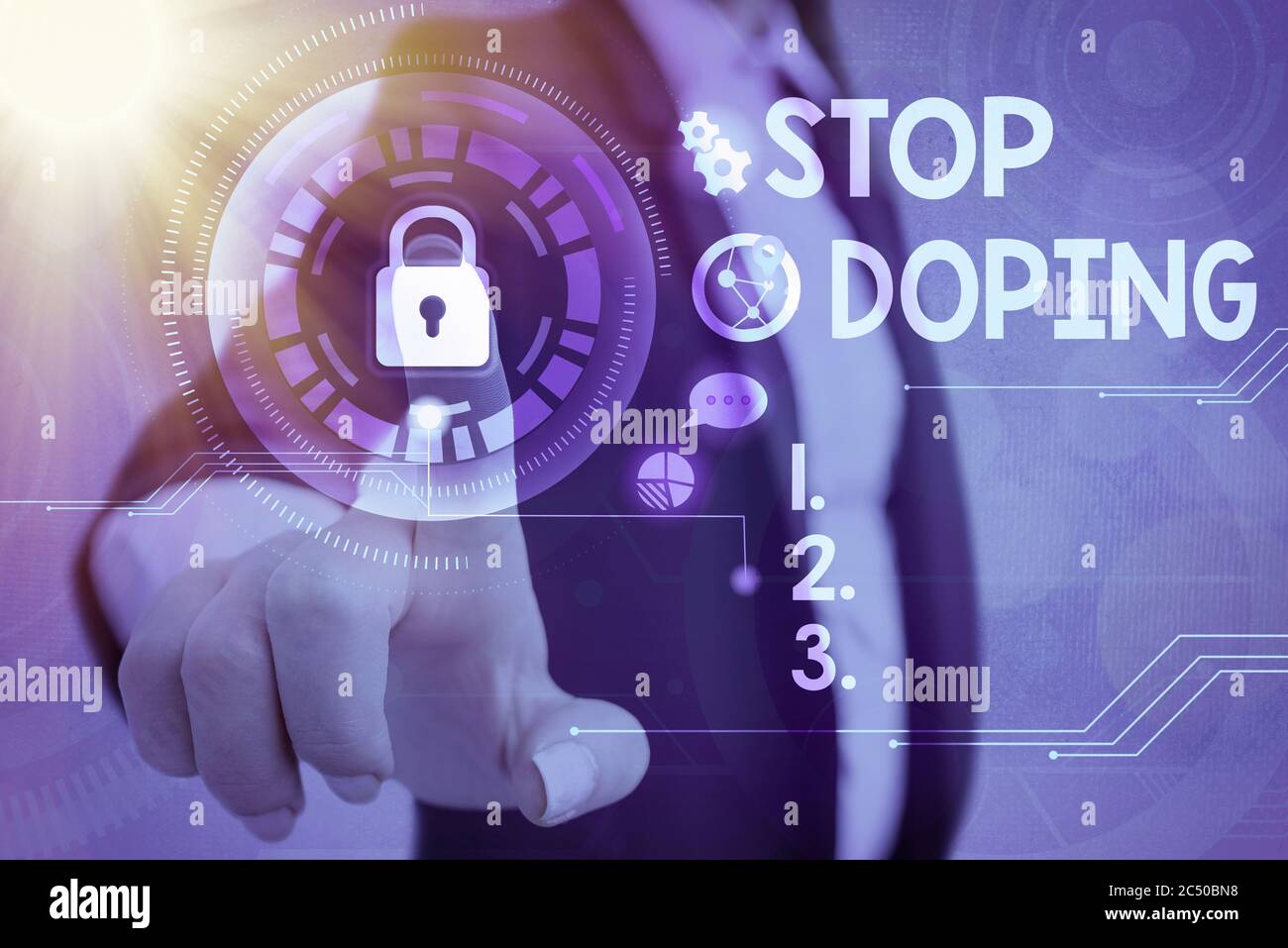 Conceptual hand writing showing Stop Doping. Concept meaning quit the ...