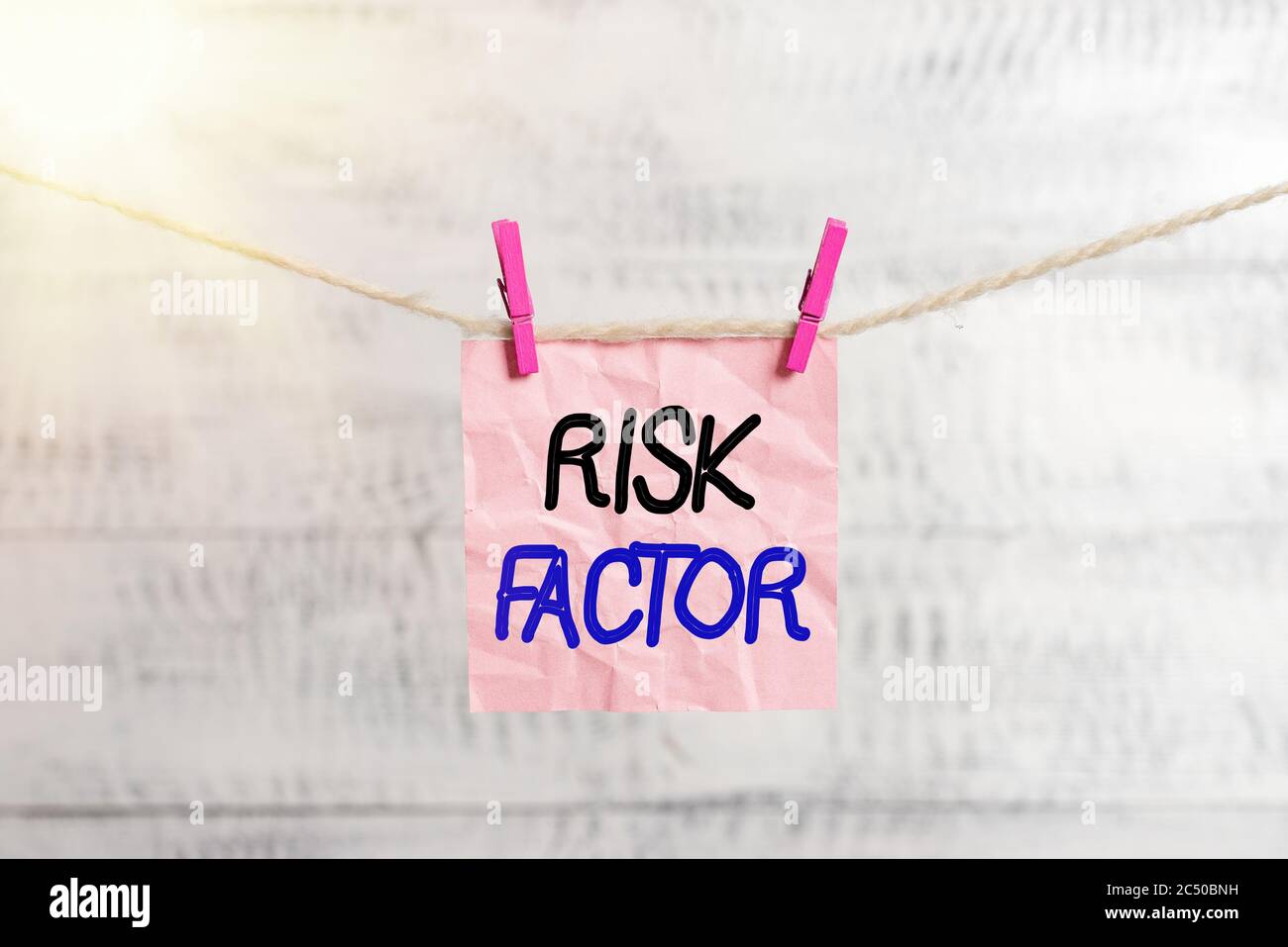 Conceptual hand writing showing Risk Factor. Concept meaning ...