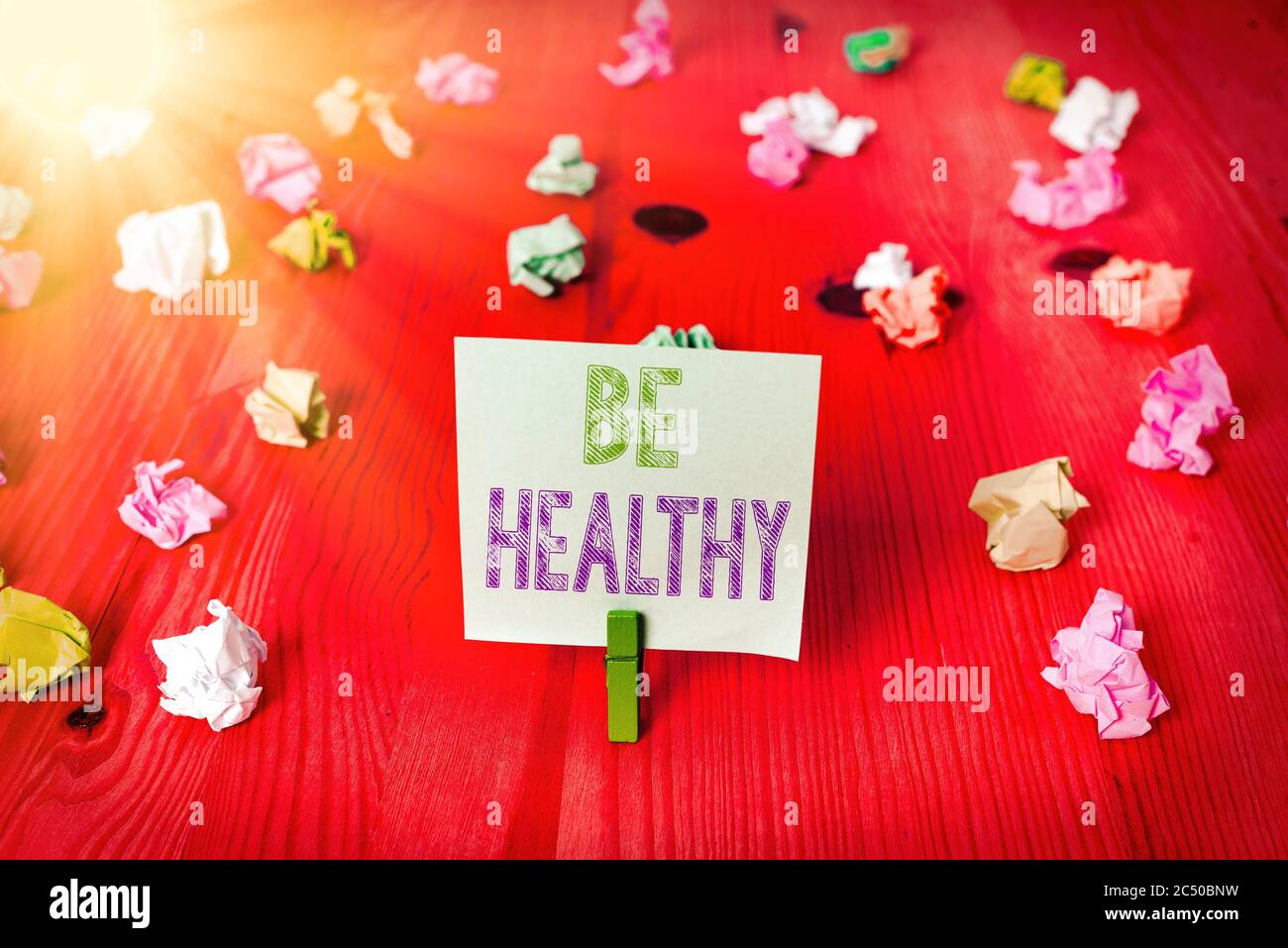 Handwriting text Be Healthy. Conceptual photo promote a state of ...