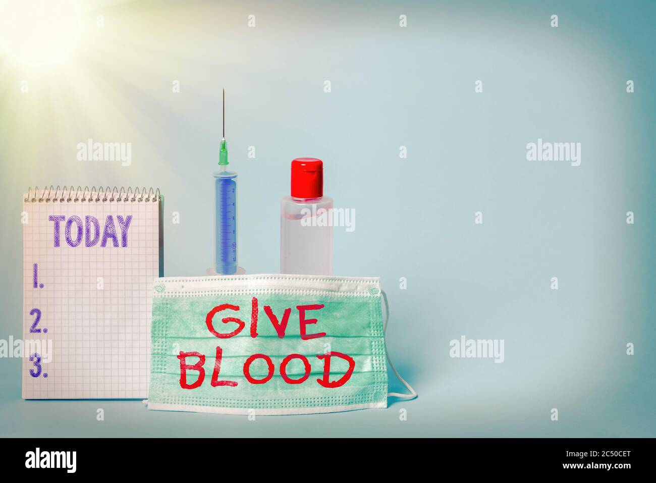 Text sign showing Give Blood. Business photo showcasing an individual ...