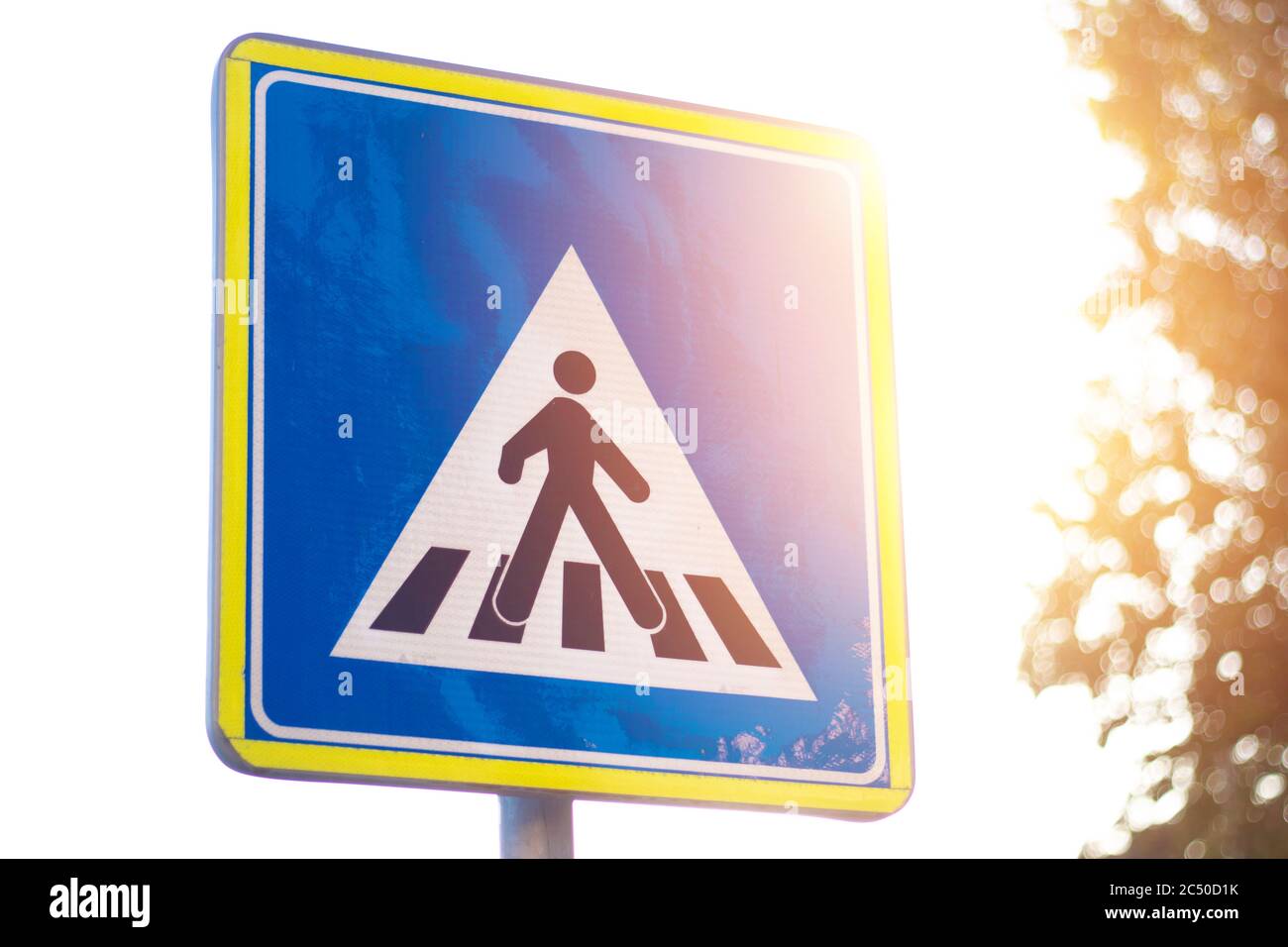 Crosswalk safety sign warning people hi-res stock photography and ...