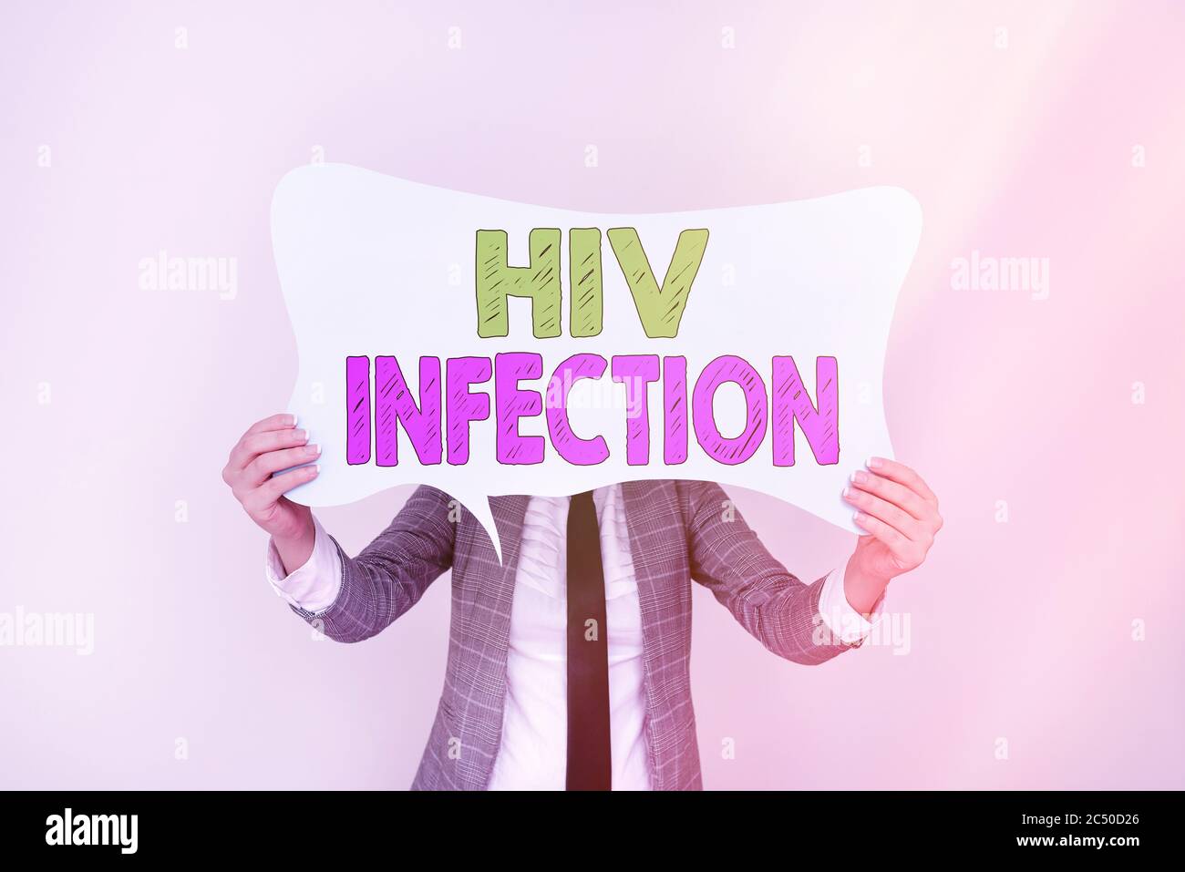 Handwriting text writing Hiv Infection. Conceptual photo A disease of ...