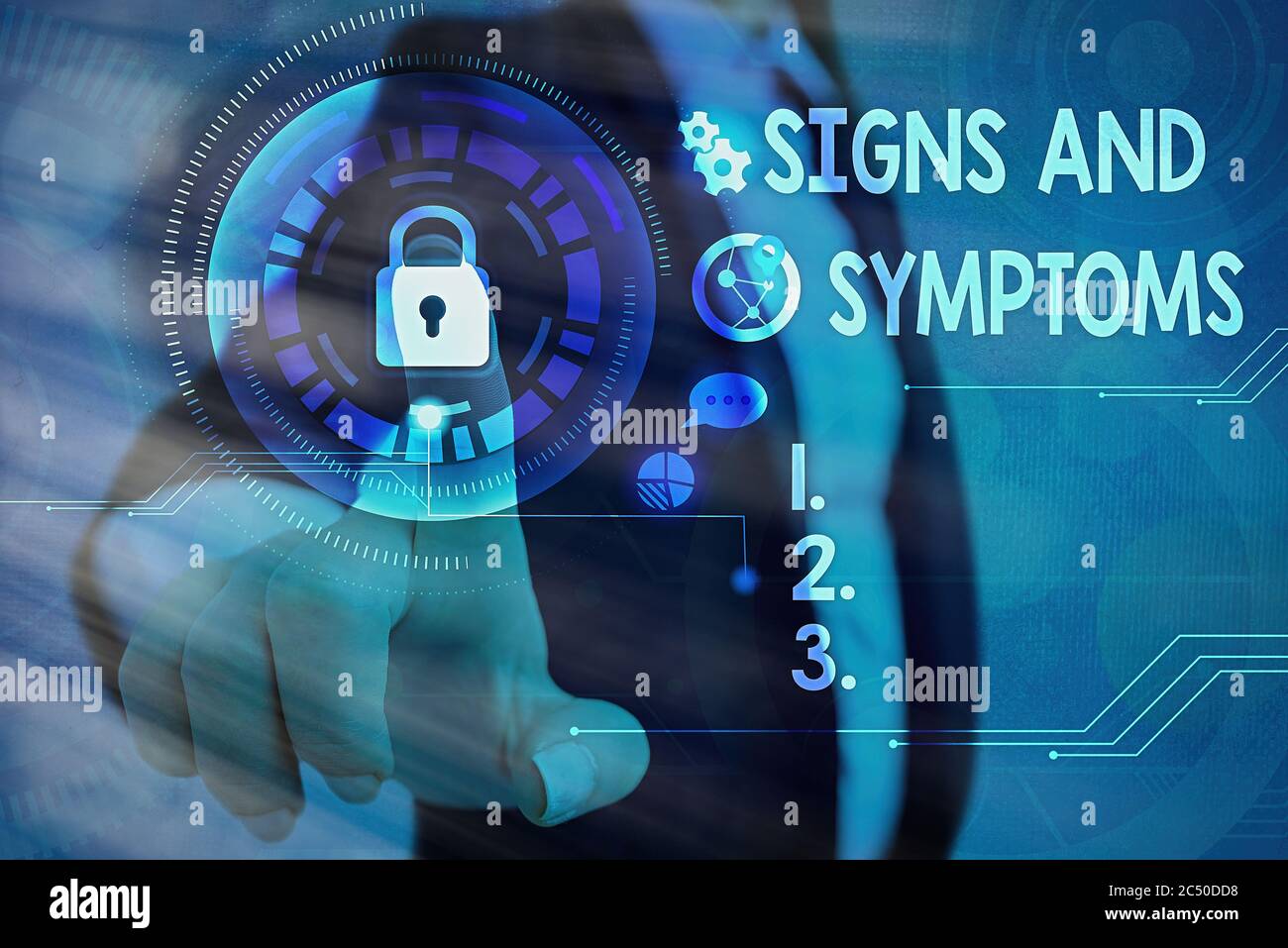 Conceptual hand writing showing Signs And Symptoms. Concept meaning ...