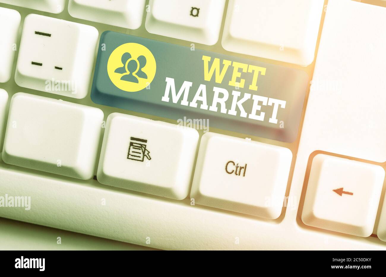 Text sign showing Wet Market. Business photo text market selling fresh ...