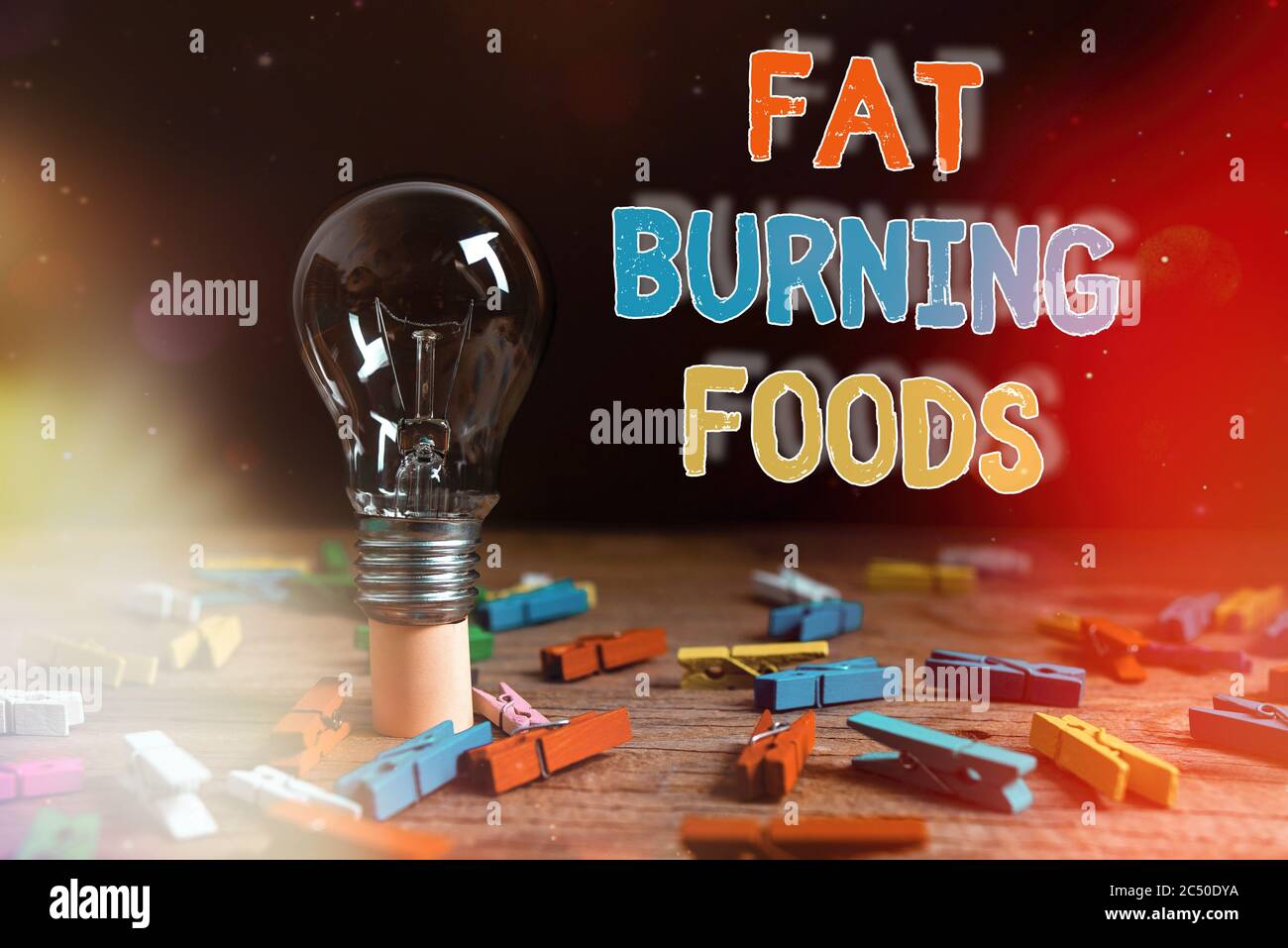 Conceptual Hand Writing Showing Fat Burning Foods Concept Meaning
