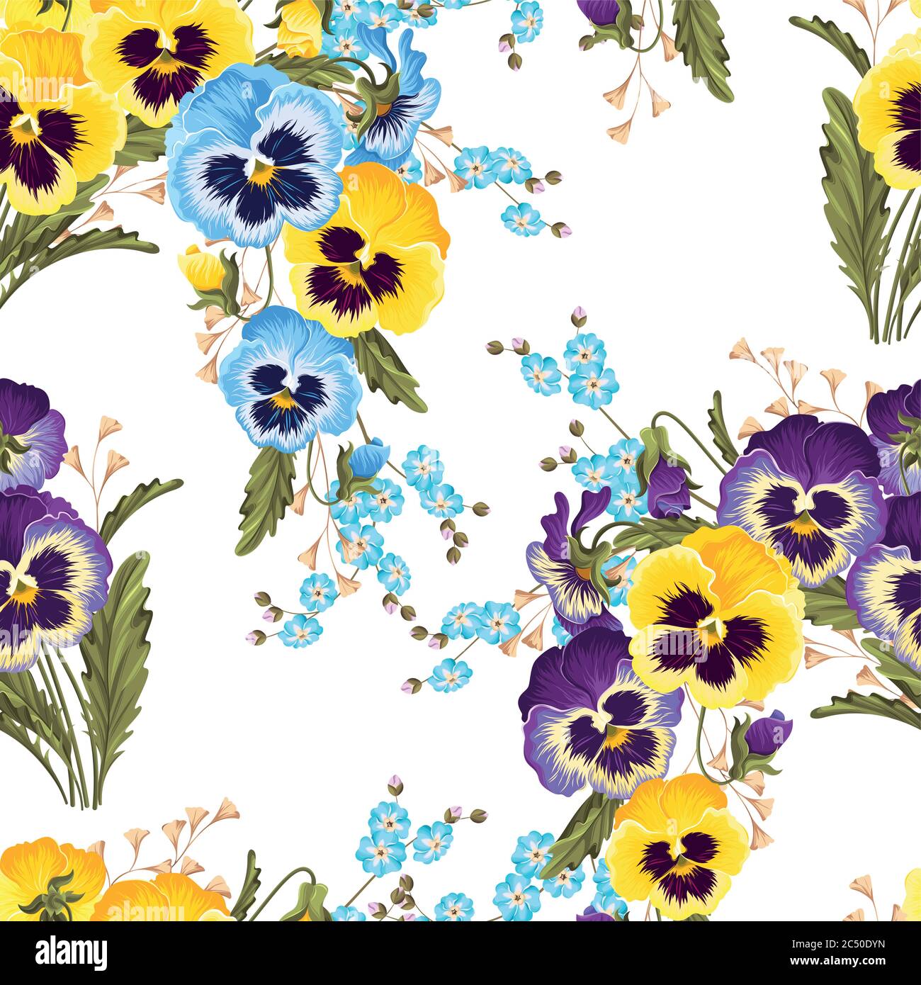 Seamless forget flower pattern Stock Vector Images - Alamy