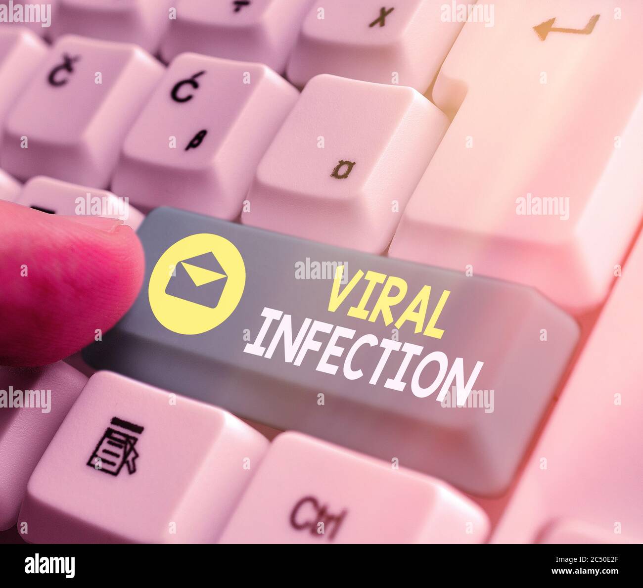 Text sign showing Viral Infection. Business photo text Specific attack ...