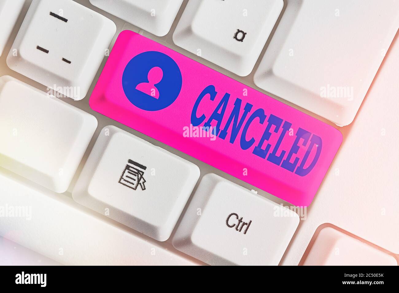 Handwriting text writing Canceled. Conceptual photo to decide not to ...