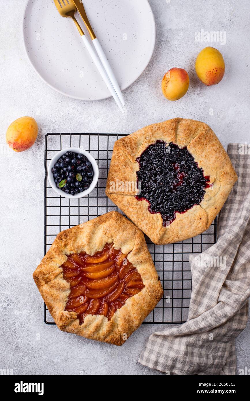 Sweet homemade galette pie with fruits Stock Photo - Alamy