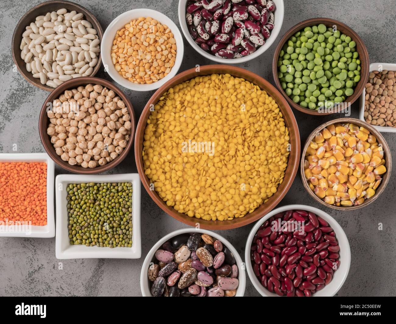 The concept of healthy eating. Different legumes in close-up Stock ...