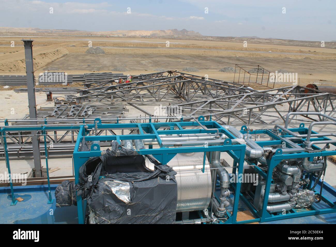 Oil pipes in a petrochemical plant during the production of oil and gas ...