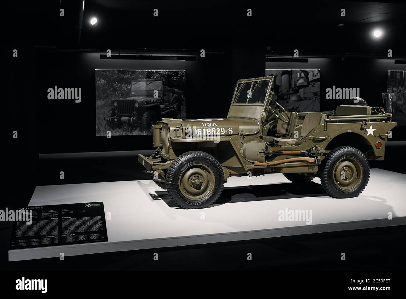 Willys MB 1944. U.S. Army Truck. All terrain vehicle of the Second ...