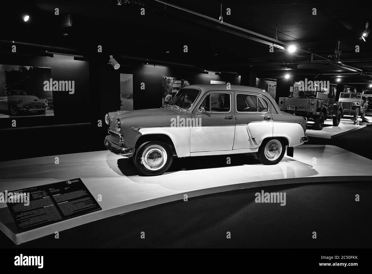 Moskvich 407 (1963). Made in USSR. Retro car on exhibition. Classic Car ...