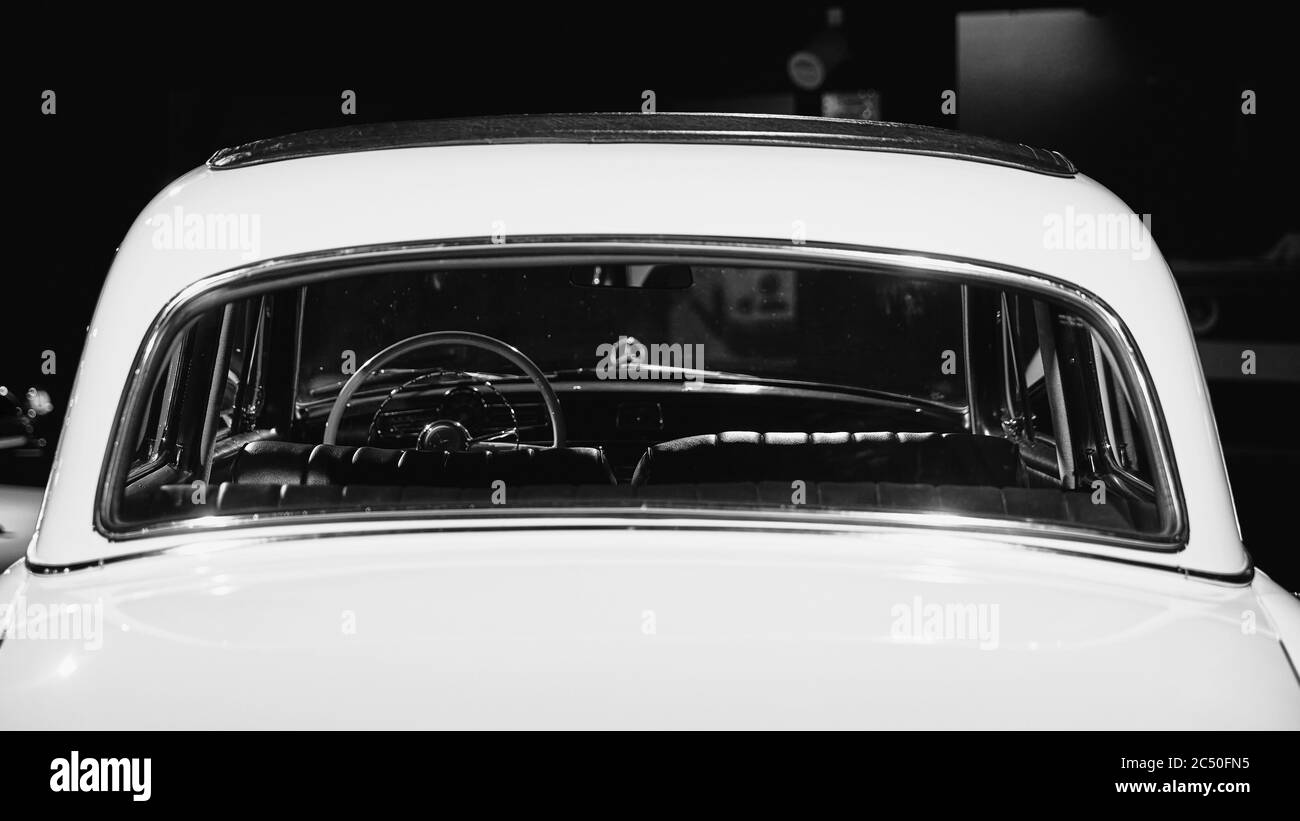 Mercedes-Benz W180 220S (1954). Retro car on exhibition. Classic Car ...