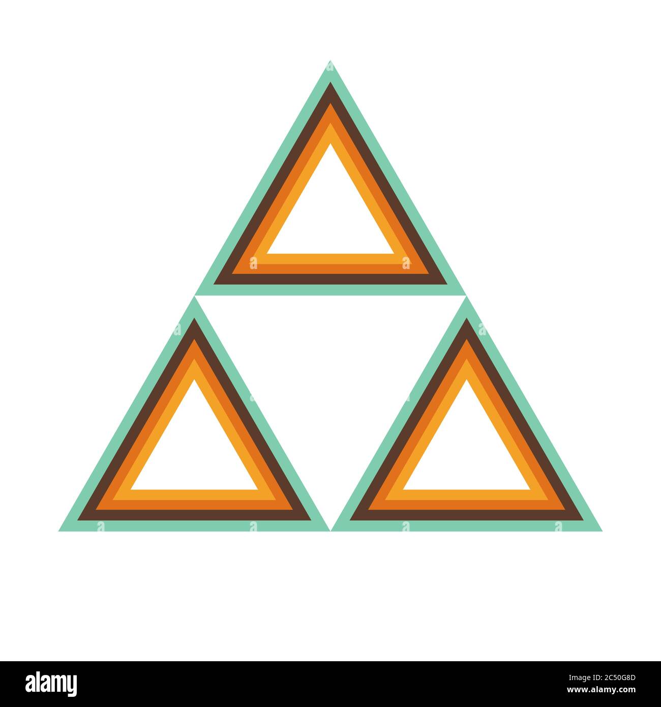 Retro triforce geometric triangle symbol. For poster or t -shirt design ...