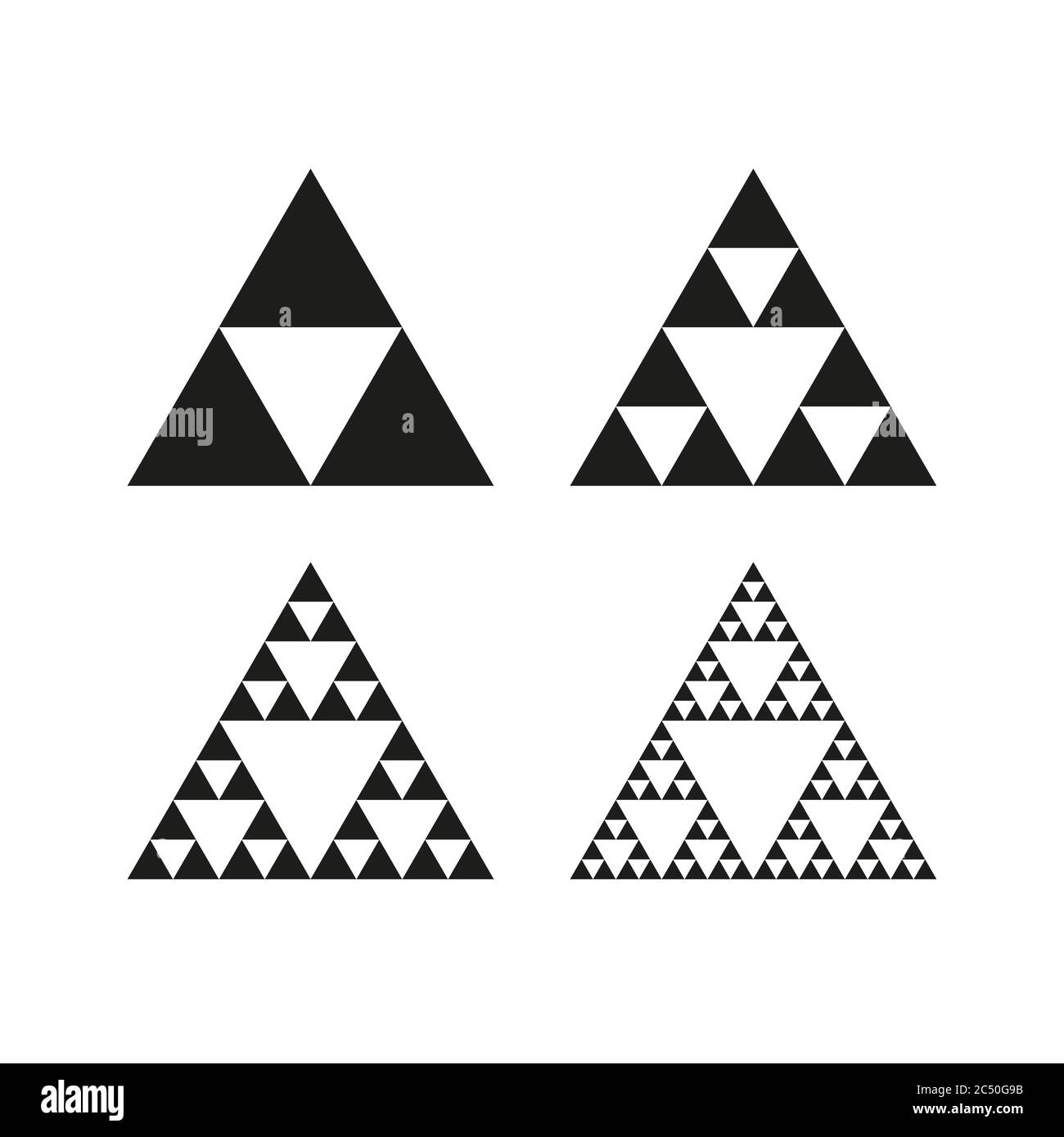 Geometric Triangle Symbol Sierpinski Triangle Infinite Fractal Shape Stock Vector Image And Art