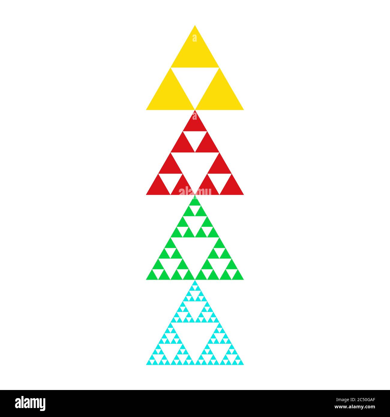 Golden triforce geometric triangle power symbol in four colors. T-shirt ...