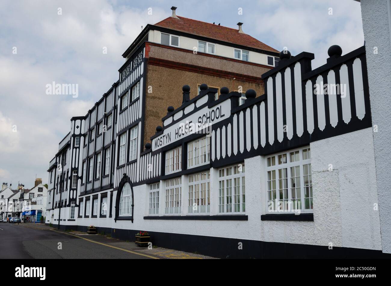 Parkgate, Wirral, UK: Jun 17, 2020: Mostyn House School was opened as a ...