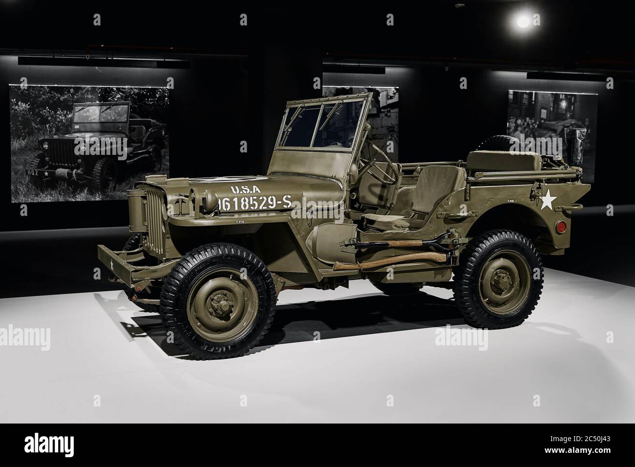 Willys MB 1944. U.S. Army Truck. All terrain vehicle of the Second ...