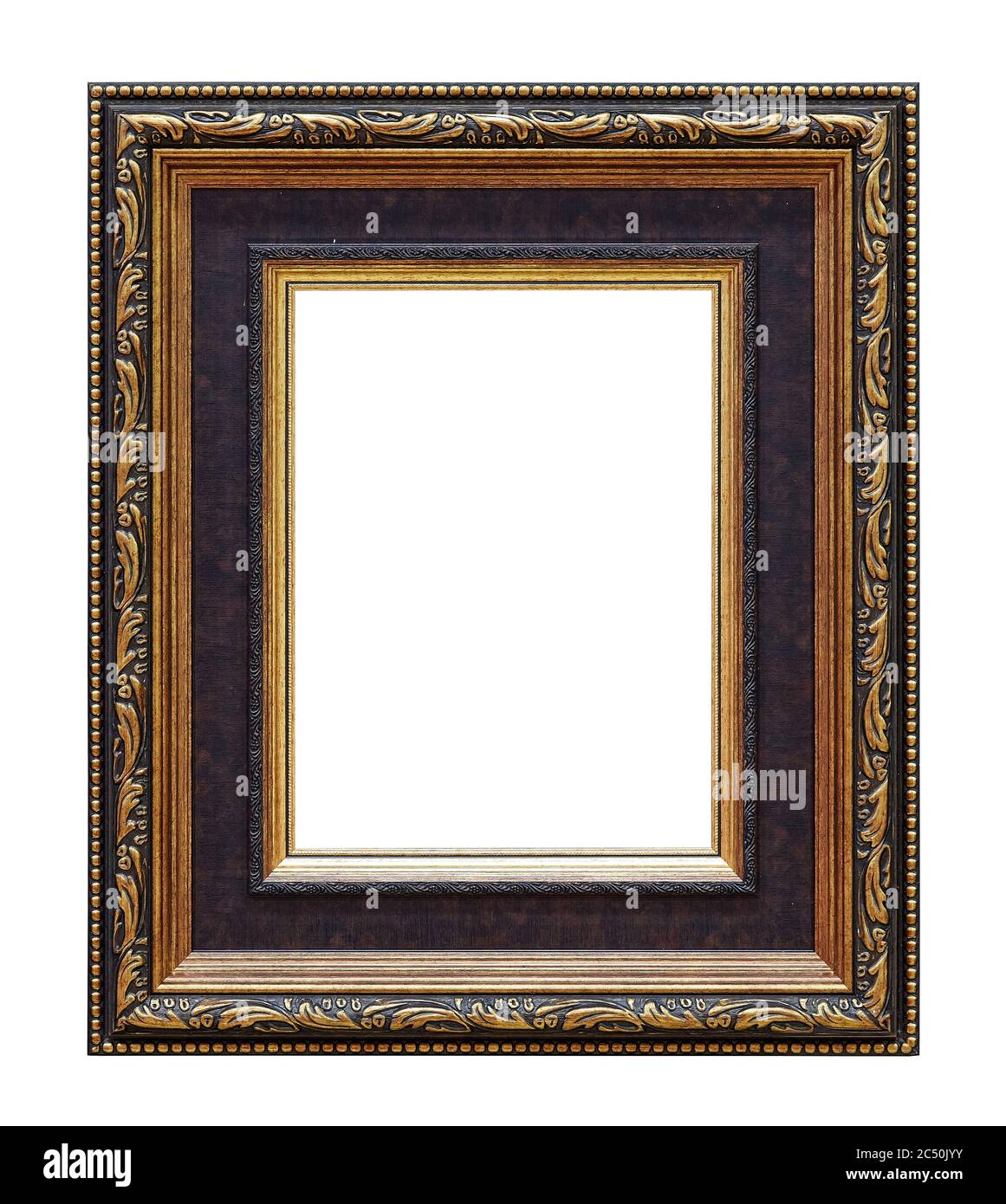 Framework in antique style. Vintage picture frame isolated on white ...