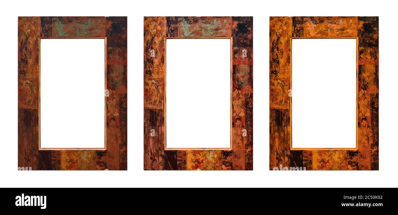 Framework in antique style. Vintage picture frame isolated on white ...