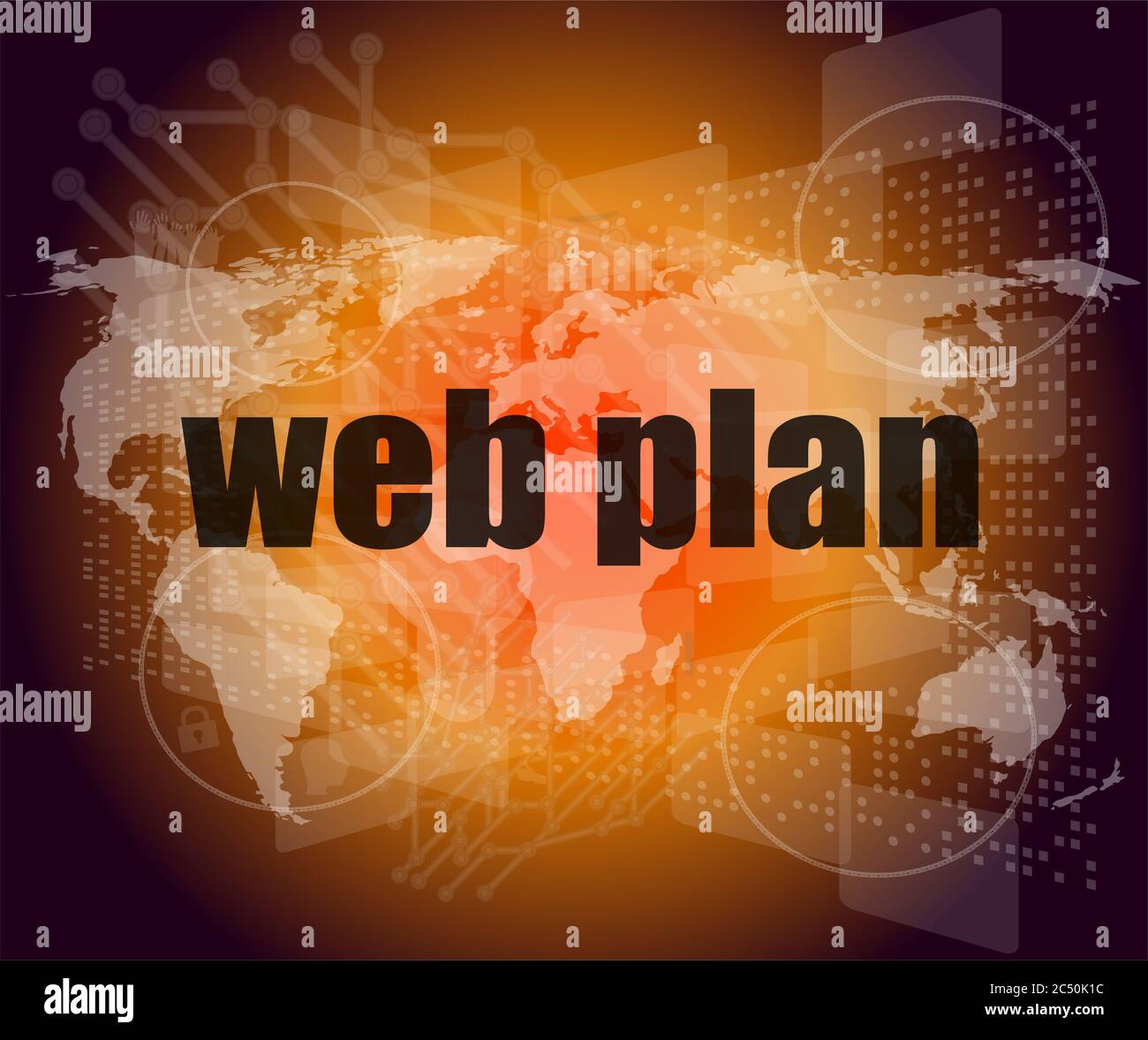 words web plan on digital touch screen Stock Photo - Alamy