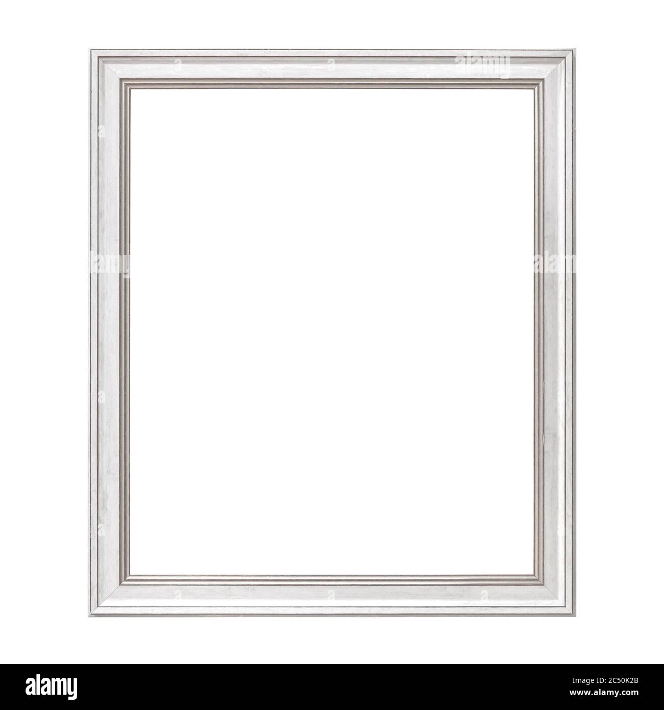 White Framework in antique style. Vintage picture frame isolated on ...