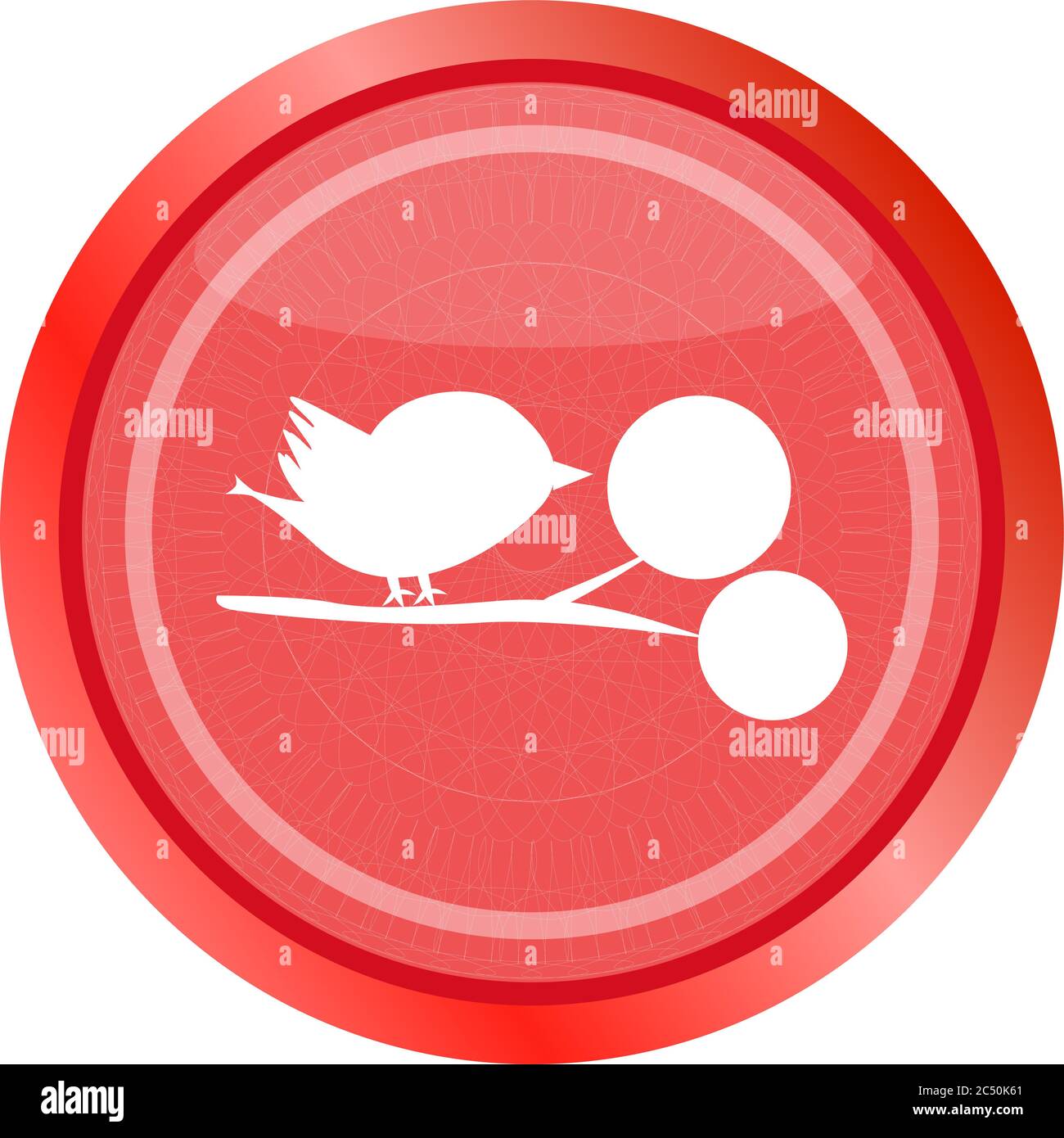 Bird glossy web icons, app button . Trendy flat style sign isolated on ...