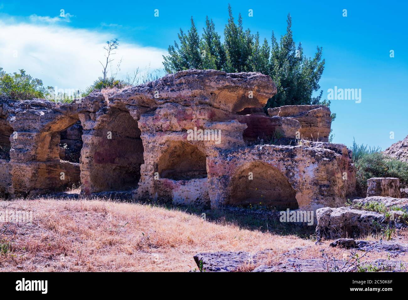 Roman and Early Medieval Necropolis, these burial holes date from the ...