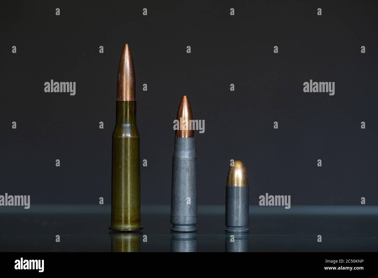 A Group of Three Military Cartridges Stock Photo - Alamy