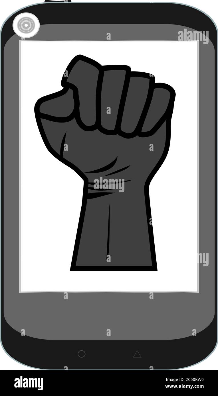 Black lives matter. Hand symbol for all black lives matter protest in ...