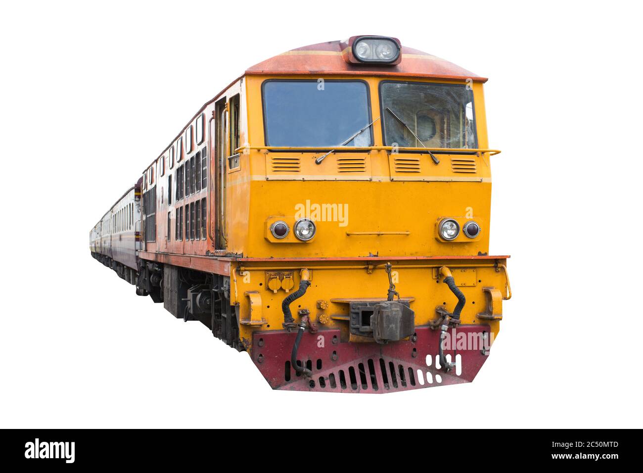 old Train and carriage bogie with isolated white background Stock Photo ...