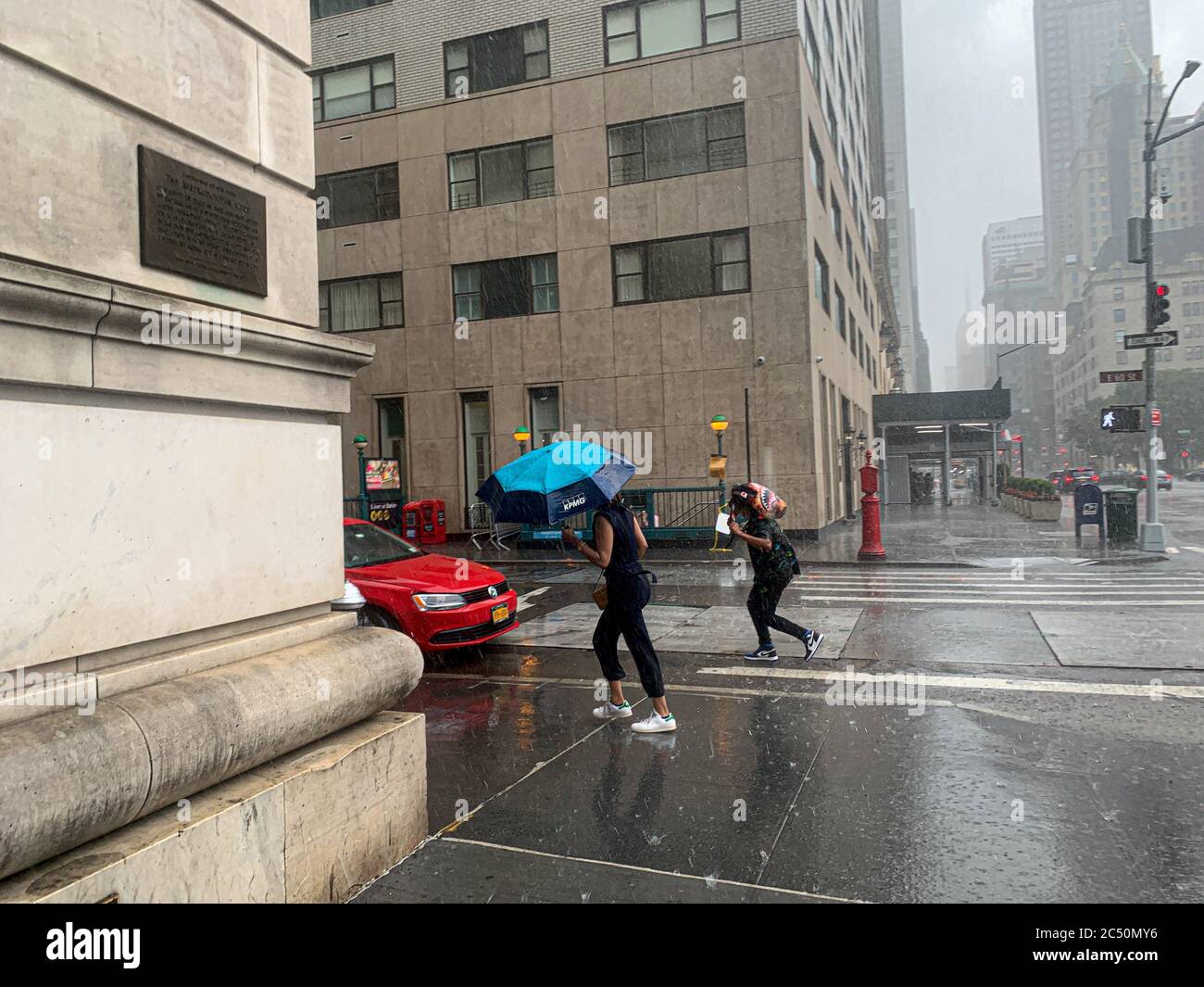 New York, New York, USA. 29th June, 2020. (NEW) A Short heavy rainfall ...