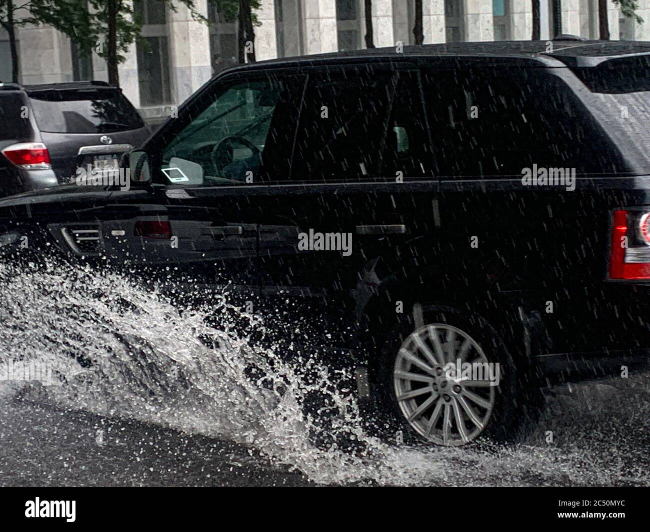 New York, New York, USA. 29th June, 2020. (NEW) A Short heavy rainfall ...