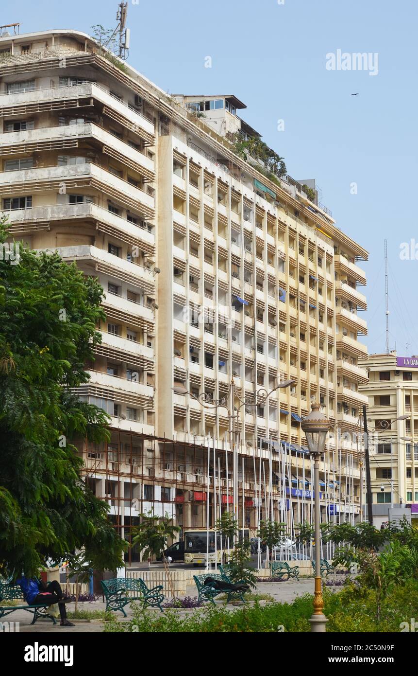 Architecture in downtown Dakar, Senegal Stock Photo - Alamy